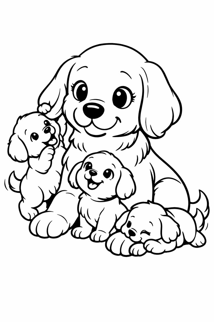 Download Free Dogs Coloring For Kids